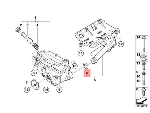 Genuine OE BMW O-Ring X1 Z4 E46 E60 E81 E82 E84 E85 E87 E88 E90 ...