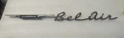 Vintage Chevrolet Bel-Air Metal Emblem Script Ornament Chevy Classic ...