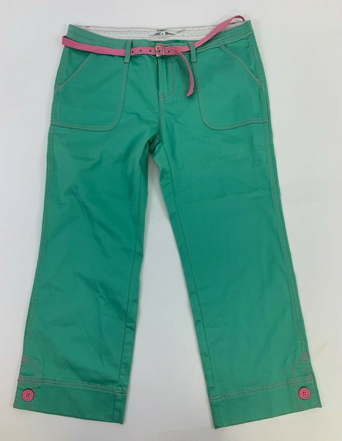 Vertigo Paris Vintage 90s Style Cropped Pants Green P… - Gem