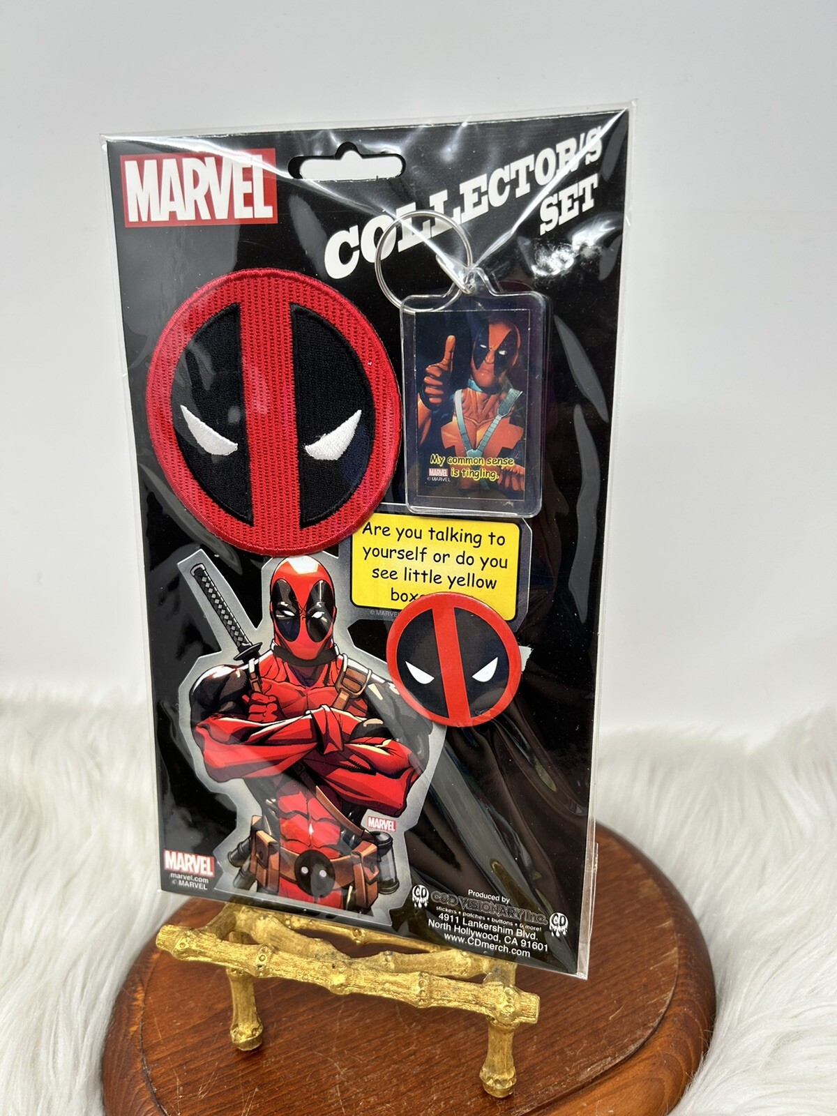 Marvel DEADPOOL Patch Key Ring Sticker Button Collectors 4Pc. Set | eBay