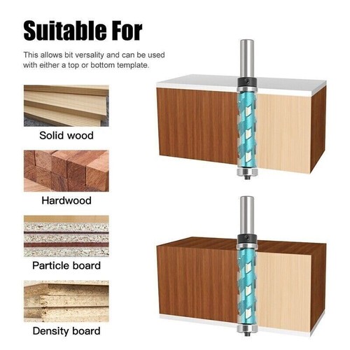 12mm 1/2" CNC Router Bit Bearing Compression Mill Cutter Shank Flush ...