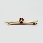 14k Bar Pin with Pink Stone | eBay