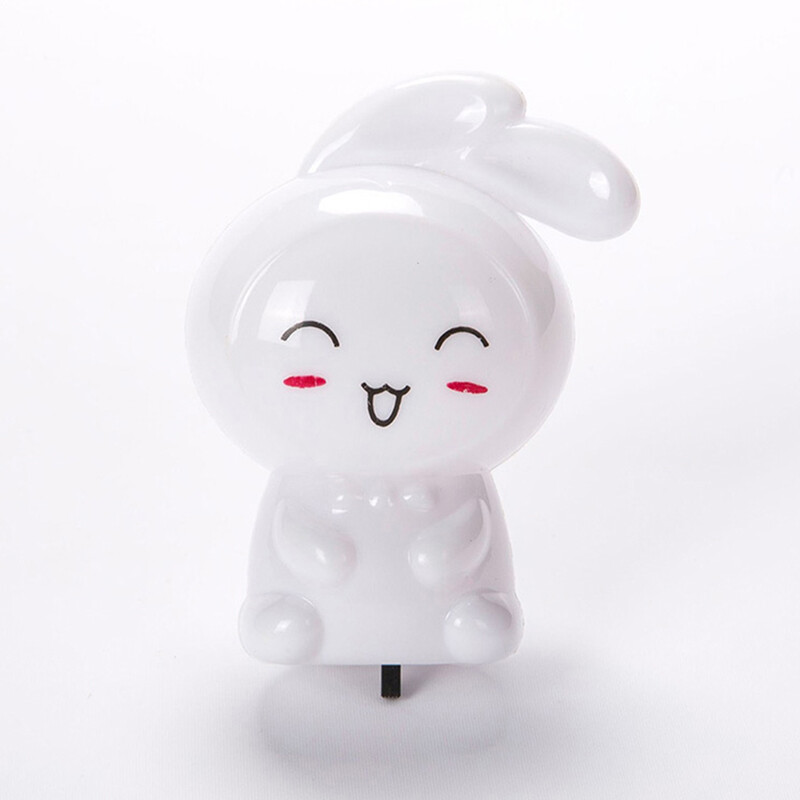 Cute LED cartoon rabbit night light switch wall lamp bedside lamp for ...