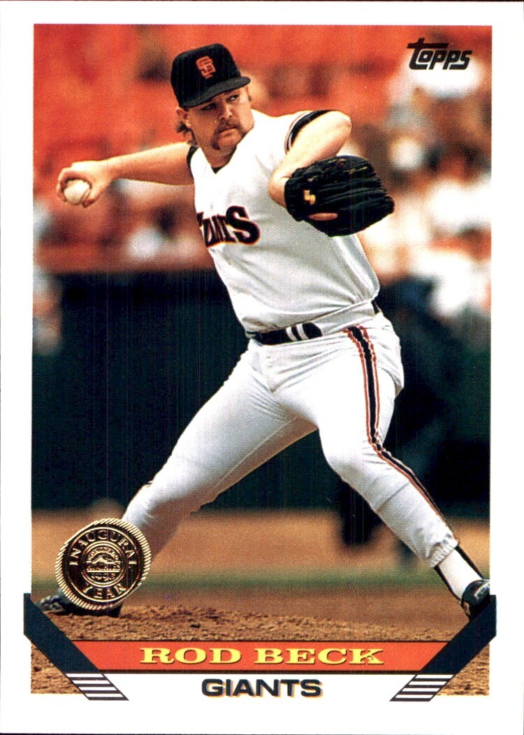 1993 Topps INAUGURAL Rockies #604 Rod Beck RIP SAN FRANCISCO GIANTS | eBay