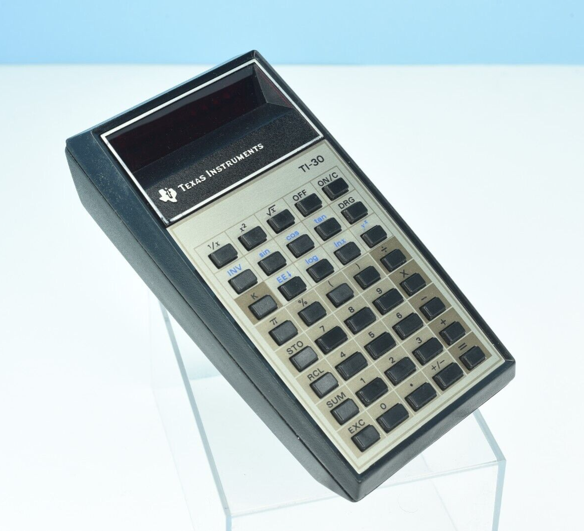 🔵 Vintage Texas Instruments TI-30 Calculator Tested WORKING 1970s Red ...