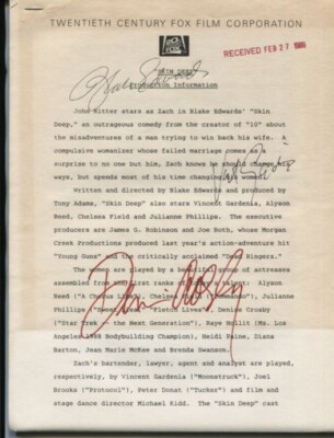 DENISE CROSBY Blake Edwards VINCENT GARDENIA signed AUTOGRAPH 9654 | eBay