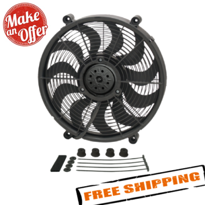 Derale 18217 17" H.O. Single RAD Pusher/Puller Fan with Standard Mount ...