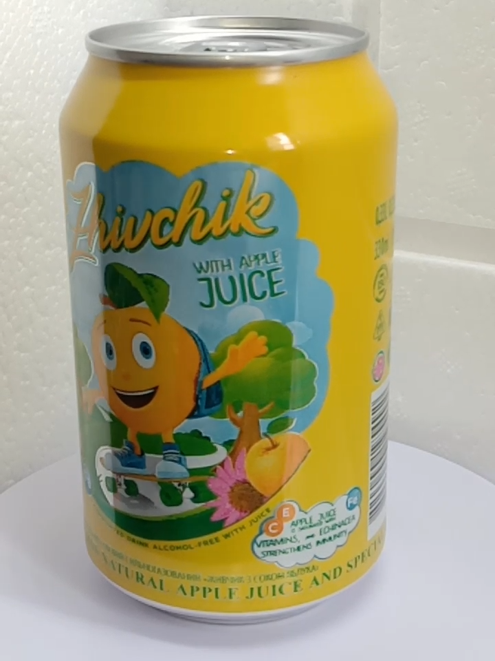 Empty Drink Can ZHIVCHIK Apple Juice & Echinocea 330 ml. Obolon Ukraine ...