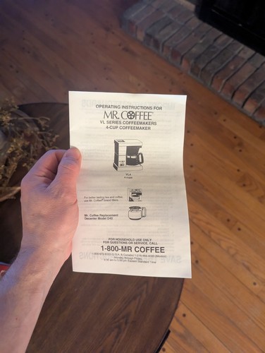 Vintage Mr. Coffee Automatic Drop Coffee Maker: Model VL4, 4 Cup ...