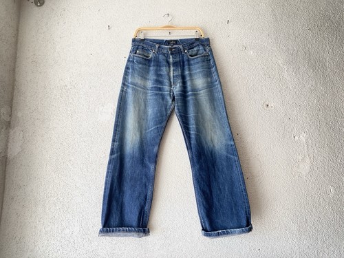 APC LOOSE STRAIGHT SICK FADE INDIGO RAW SELVEDGE DENIM JEANS 32/33 x 29 ...