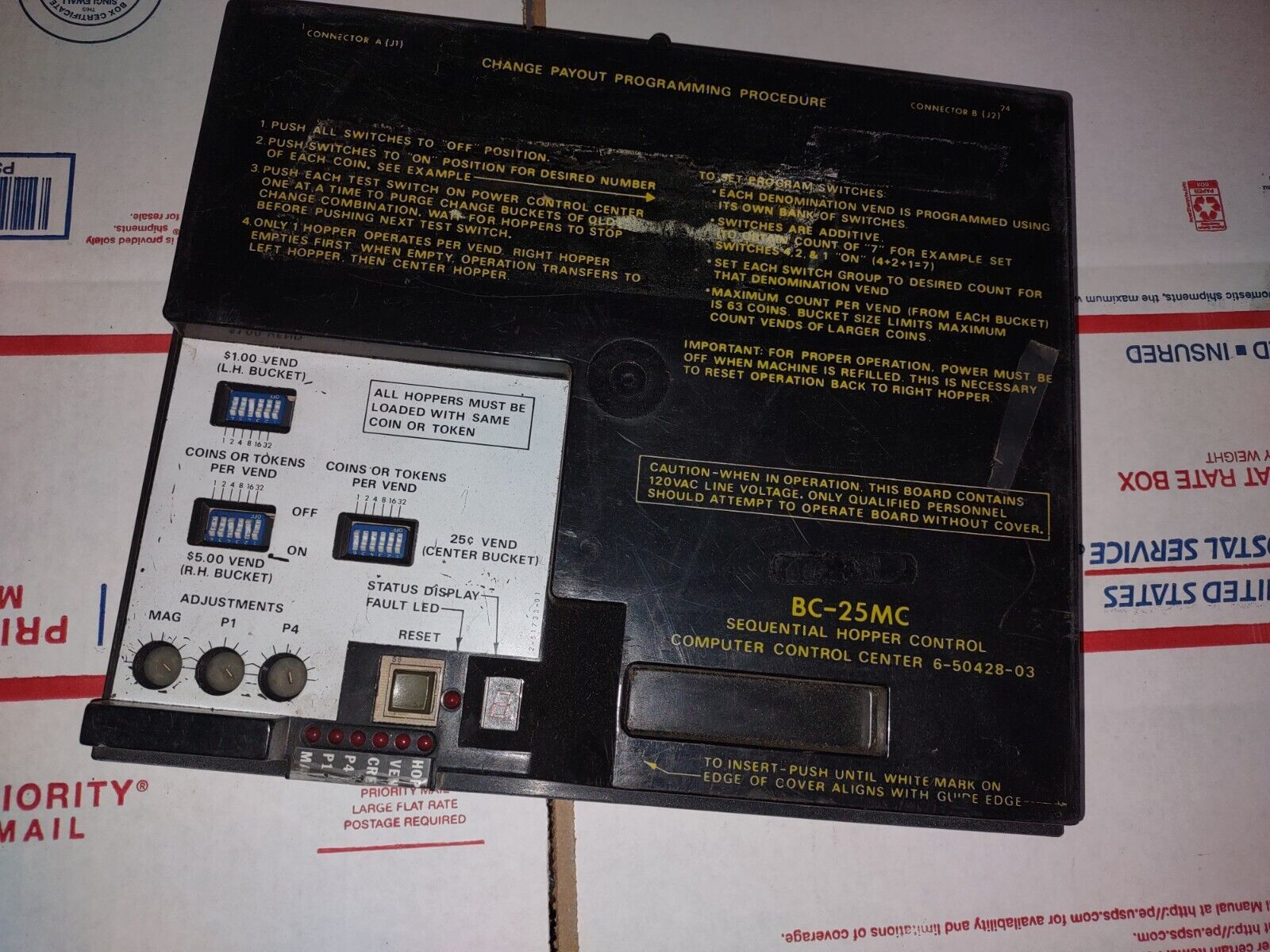 rowe bc-25mc arcade vending bill changer main pcb #513 | eBay