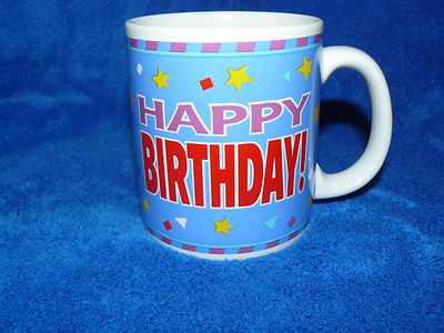 Simson Giftware HAPPY BIRTHDAY Coffee Mug Colorful Excellent Condition ...