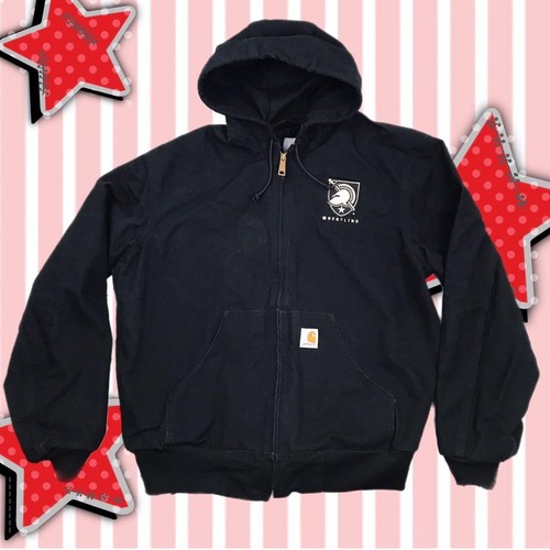 Vintage Carhartt Jacket Black J131 Medium Waffle Lined USA Union Made ...