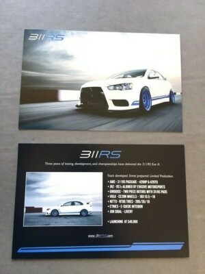2013 Mitsubishi Lancer Evolution 311 RS 311RS Race Car Brochure Card | eBay