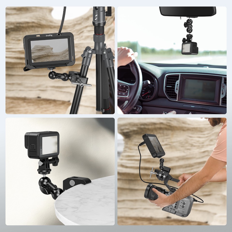 SmallRig Cool Ballhead Arm Super Camera Clamp Mount Double Ball Adapter ...