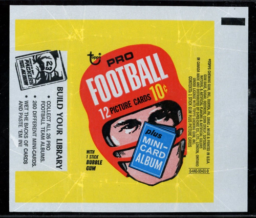 1969 Topps Football Pack Wrapper MINT | eBay