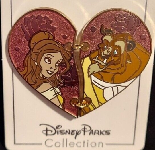 Beauty and the Beast Belle Two Heart Hinged Disney trading pin ...