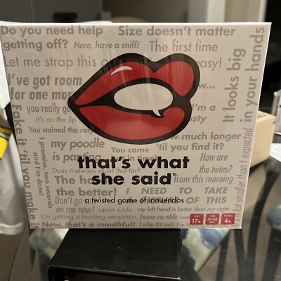 That's What She Said - The Party Game of Twisted Innuendos Board Game ...