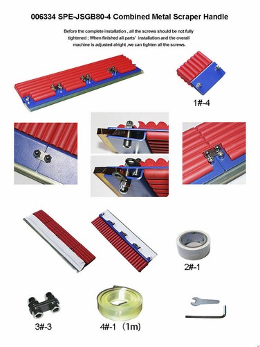 Assembling Metal Squeegee Set 4 Combined Metal Scraper Handle Economic ...