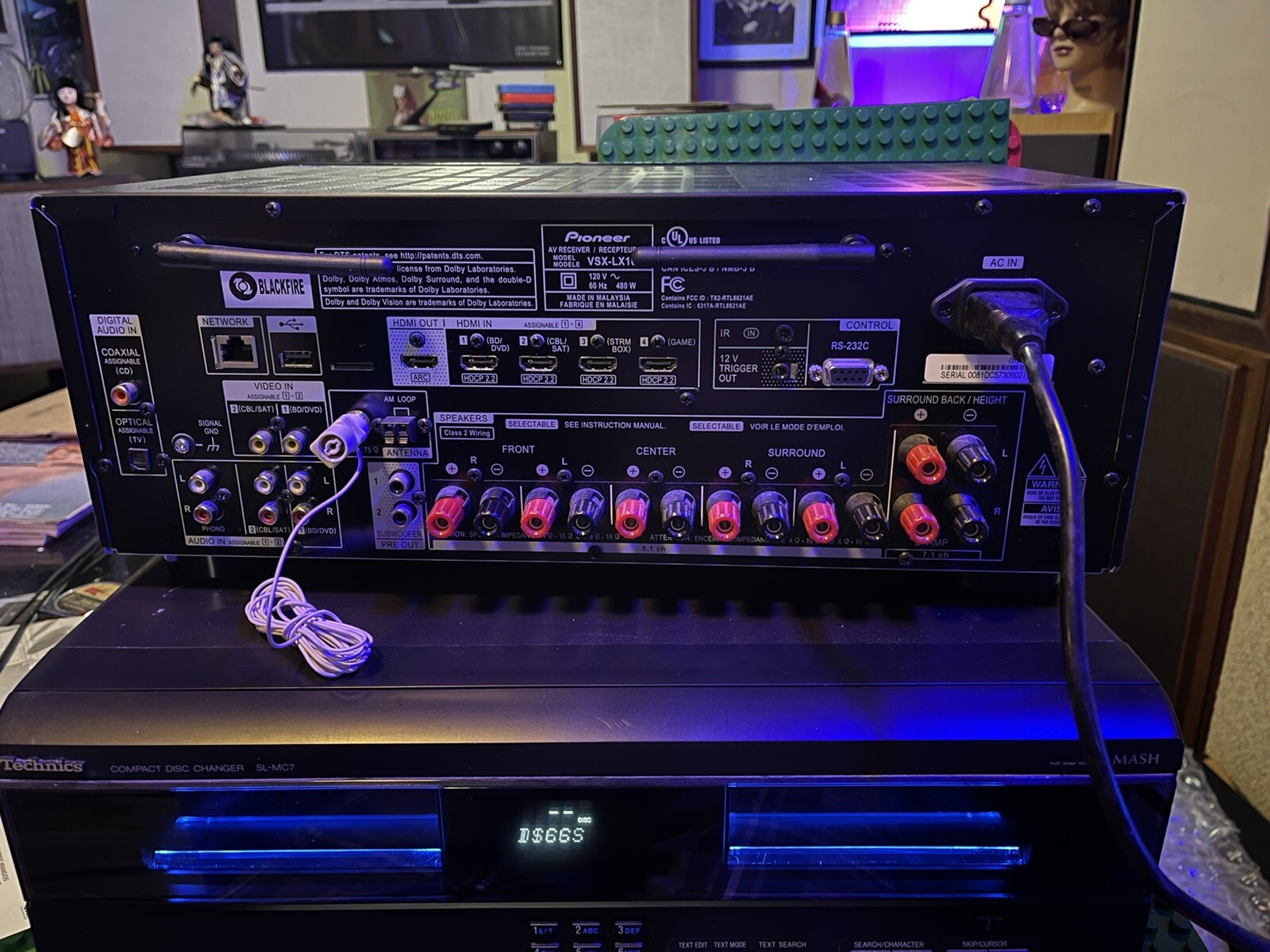 Pioneer Elite VSX-LX102 7.2 4K Home Theater Stereo Receiver Wi-Fi ...