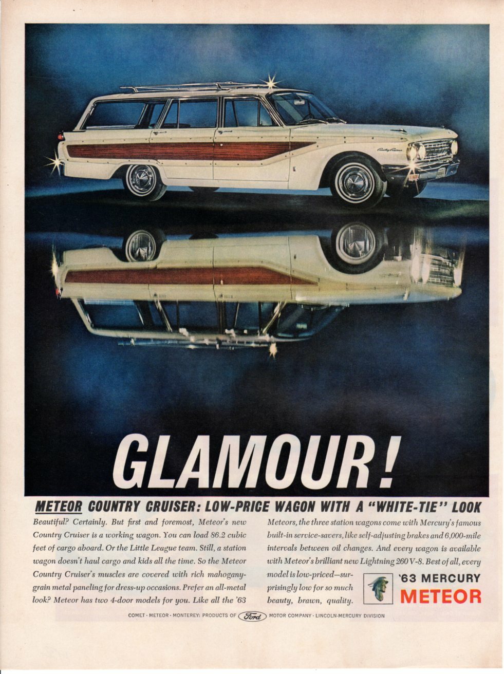 Vintage Print advertisement ad Car 1963 Mercury Wagon Meteor Country ...