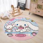 Cartoon Cinnamoroll Round Carpet Bedroom Bedside Blanket Cute Fleece ...