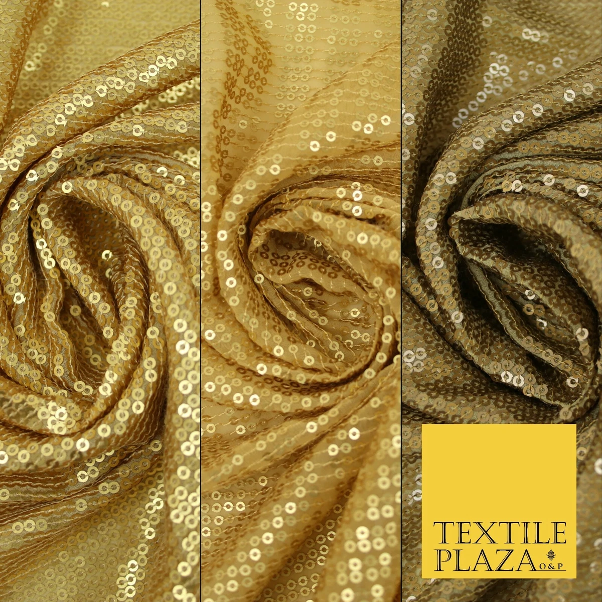 Matte Gold Sequin Fabric