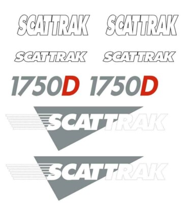 Scat Trak 1750D Decals Stickers Kit Skidsteer loader FULL SET Emblem ...