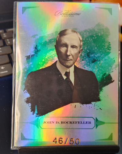JOHN D ROCKEFELLER 2023 BELLISSIMO EDITION GREEN VARIATION SP #/50 CARD ...