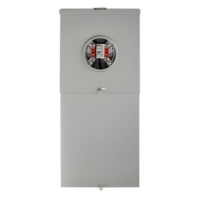 NEW Leviton LP815-HMC 150A Outdoor Meter Main Combo 8 Space Ringless ...