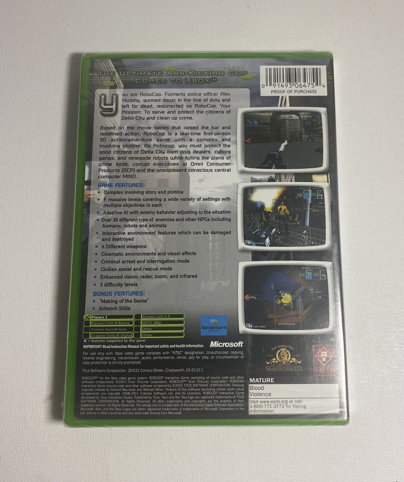 RoboCop (Microsoft Xbox, 2003) for sale online | eBay