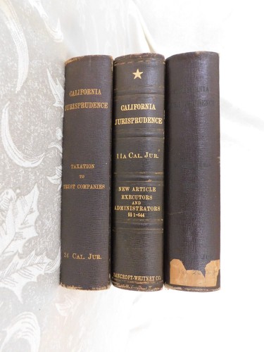 VINTAGE California Jurisprudence SET OF THREE LAW BOOKS 1926 & 1934 | eBay
