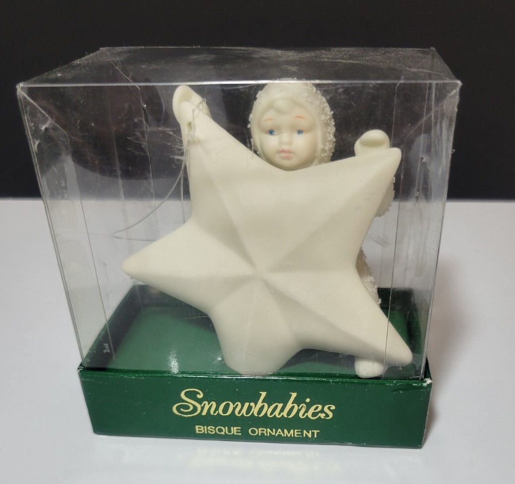 Dept. 56 SNOWBABIES "Star Bright" Angel Bisque #7990-1 Retired Ornament ...