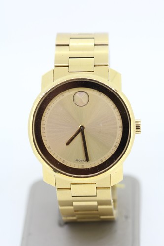 Movado Bold Champagne Dial Yellow Gold-plated Men's Watch Item No ...