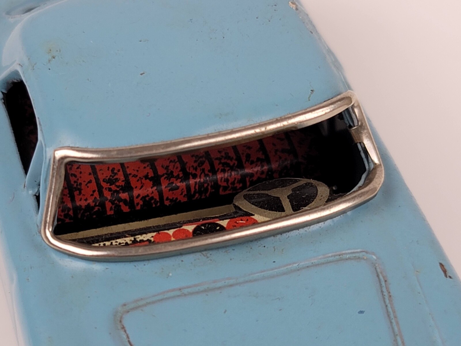 Vintage Tin Litho 1950's Blue Ferrari Toy Friction Car Made in Japan ...