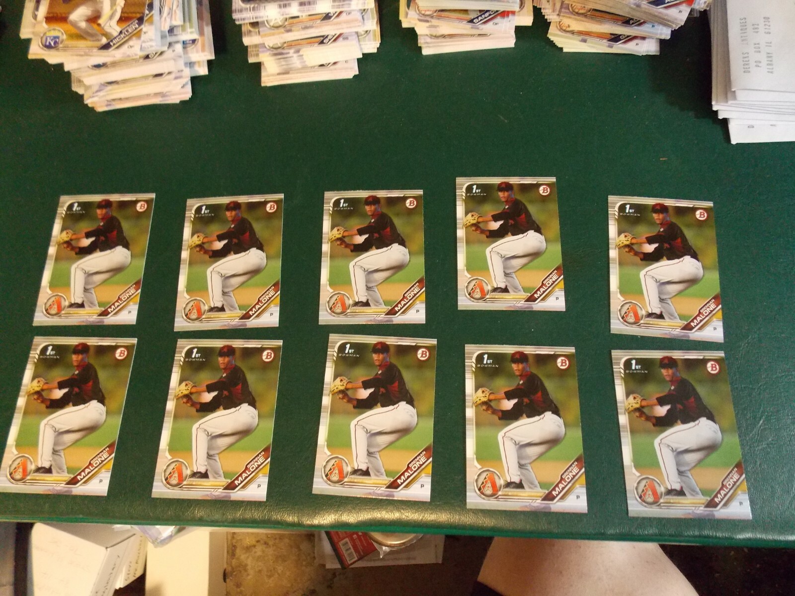 Lot of 10 2019 Bowman Draft Base #BD-165 Brennan Malone - Arizona ...
