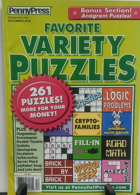 Favorite Variety Puzzles December 2016 261 Puzzles FREE SHIPPING | eBay