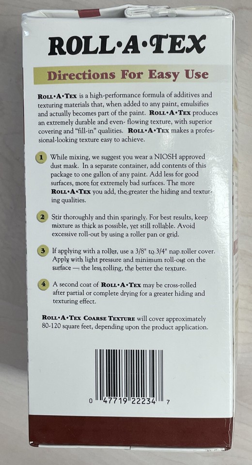 1-Lb. Roll-A-Tex Coarse Texture Additive | eBay