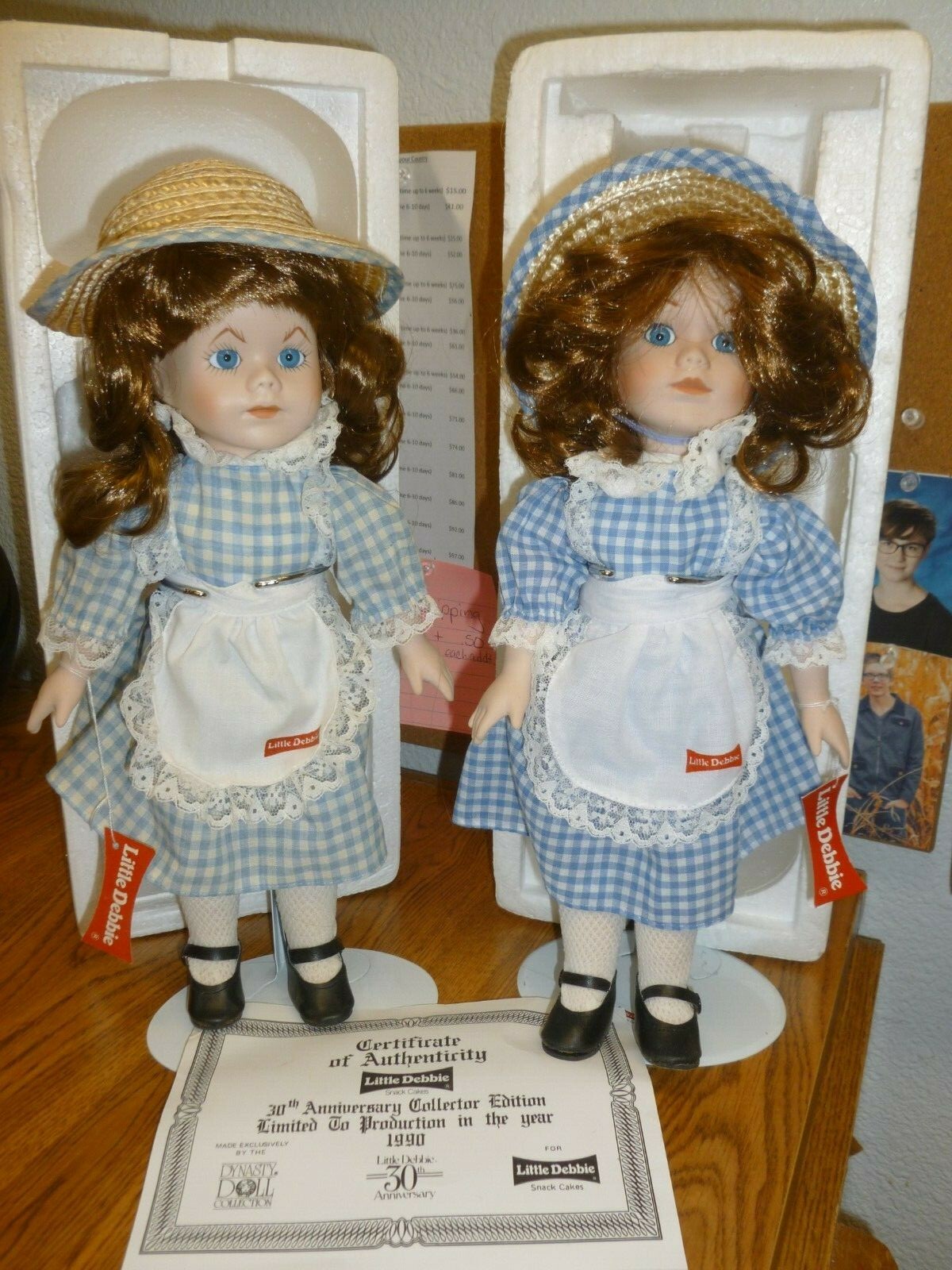 Lot of 2 LITTLE DEBBIE DOLLS (30TH Anniversary) Porcelain Dynasty Doll ...