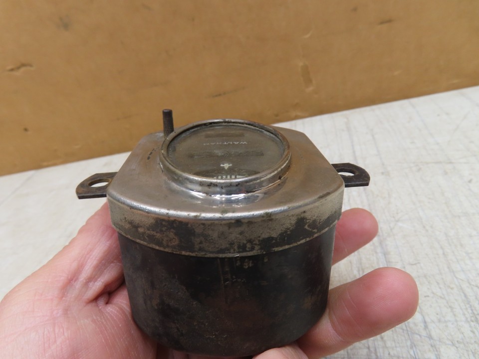 VTG ANTIQUE WALTHAM OVAL SPEEDOMETER TRIP ODOMETER GAUGE 1928 1929 FORD ...