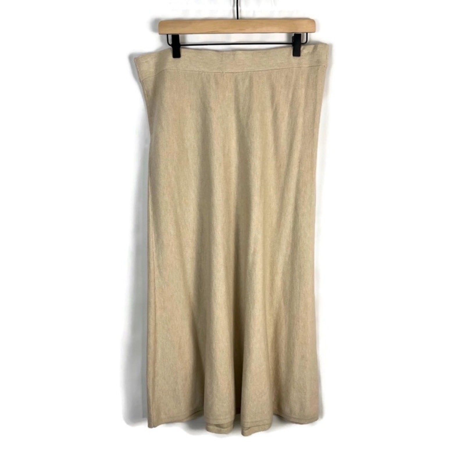 Anko Cream/Tan Knit A-Line Midi/Maxi Skirt, Size 12, … - Gem