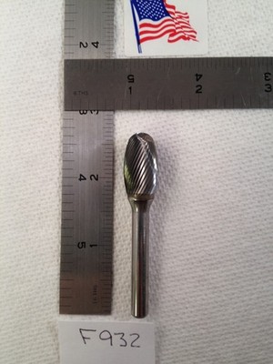 1 NEW FALCON / SGS 1/4" SHANK CARBIDE BURR SE-5 FINE CUT. OVAL SHAPE ...