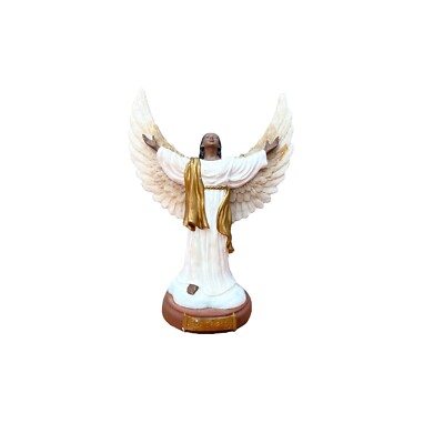 Collector Angel Figurine- Ebony Treasures- Golden Open Arm Angel | eBay