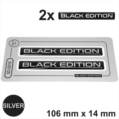 2x Black Edition 3D Domed Stickers Decal High Gloss Badge Emblem Car ...