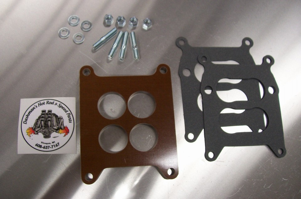 For Carter WCFB Phenolic Carb Insulator Spacer 4 Barrel Heat Soak Riser ...