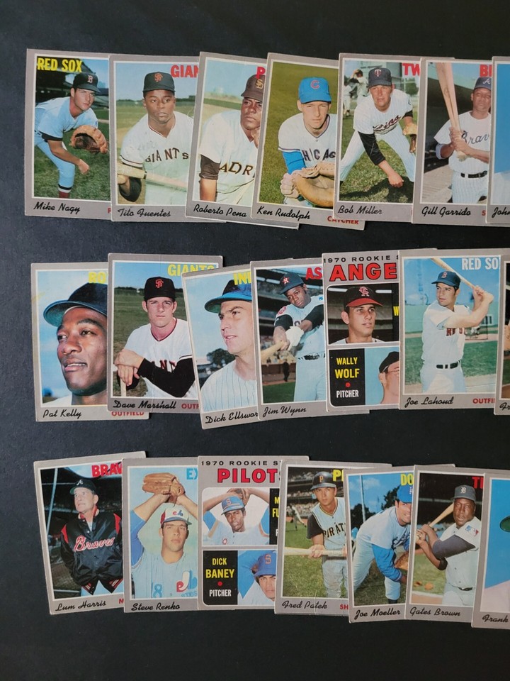 1970 Topps Baseball Card Lot - 36 Different Cards | Sandy Alomar | Ron ...