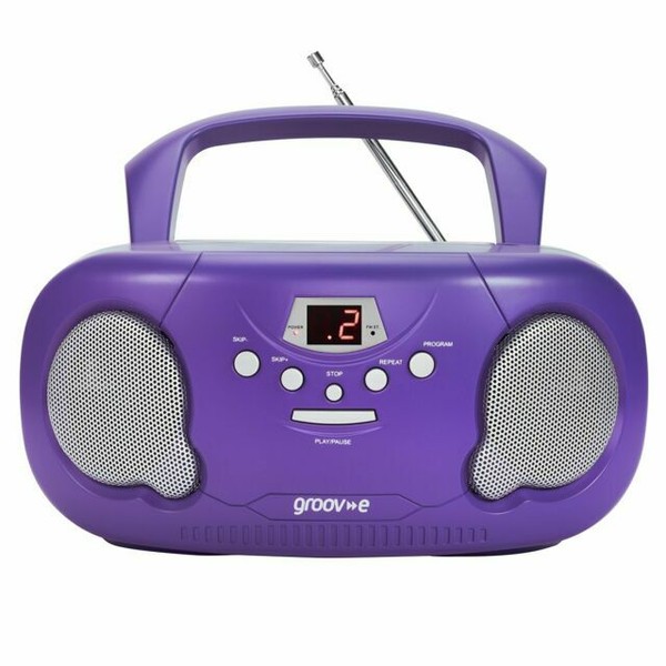 Groov-e GVPS713PE Boombox Portable CD Player, Purple for sale online | eBay