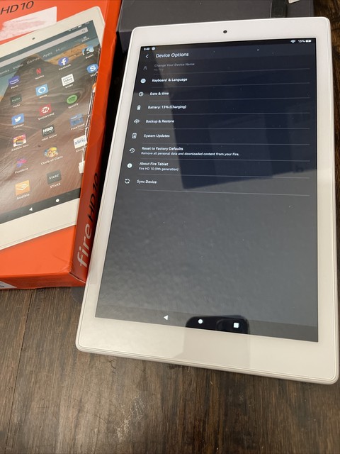 Amazon Fire HD 10 (9th Generation) 32GB, Wi-Fi, 10.1in - White with ...