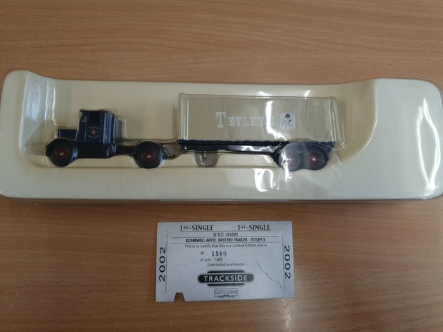 Lledo Trackside DG165000 Scammell Artic With Sheeted Trailer Tetley’s ...