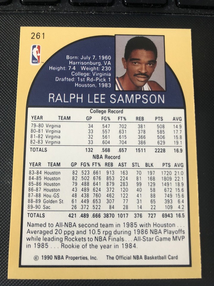 Ralph Sampson 1990-91 NBA Hoops Basketball #261 Sacramento Kings | eBay